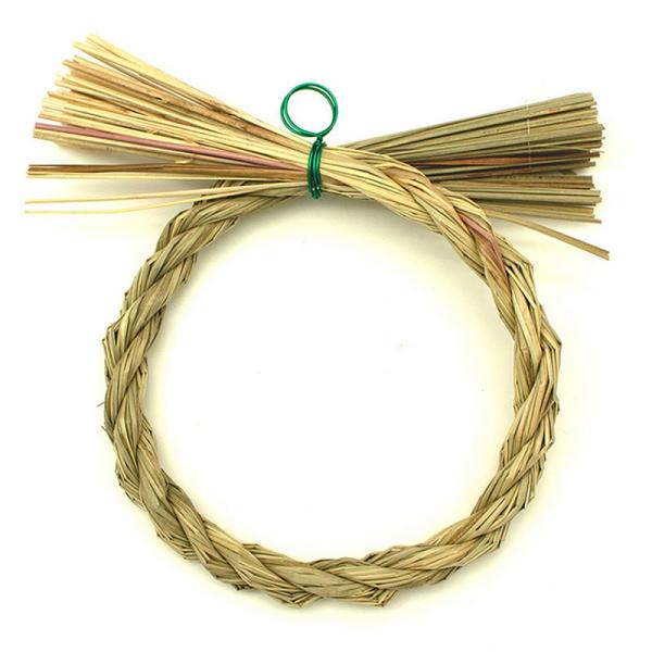 【商品番号：028-02319】/【VAR：88158】date20251016しめ縄・正月飾り しめ縄リース土台(天然素材)