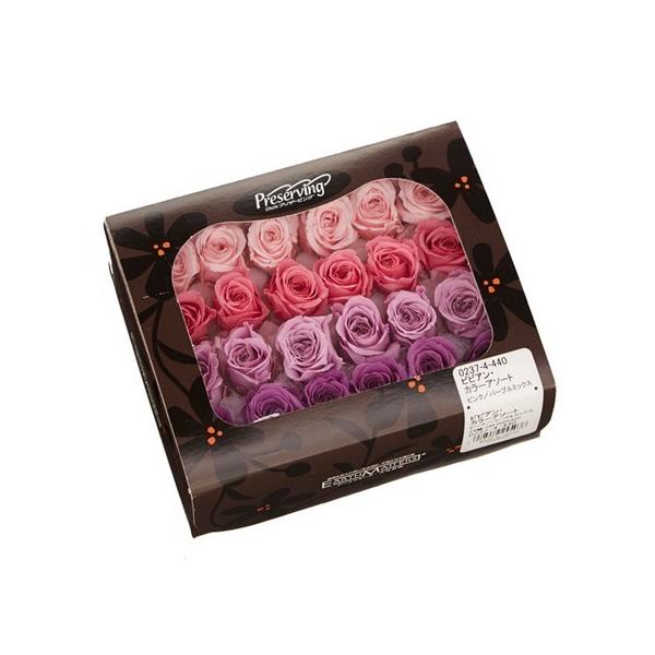 【商品番号：034-08645】/【VAR：4444】20210508new/16v-003/assort/bk-3001プリザーブドフラワー花材 バラ（ローズ）【大地農園】