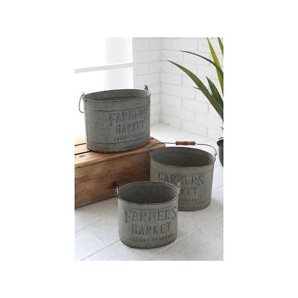 【商品番号：045-04623】/【VAR：】20190325new園芸用品 植木鉢・フラワーポット アイアン・ブリキ鉢【コベントガーデン】