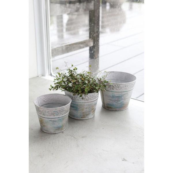 【商品番号：045-06866】/【VAR：24351】date20250113園芸用品 植木鉢・フラワーポット アイアン・ブリキ鉢【コベントガーデン】