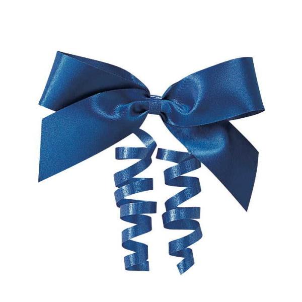 【商品番号：048-09552】/【VAR：2342】ブルー//7378-22/4962616276674/【父の日　リボン】加工タイ＋リボン【青山リボン】