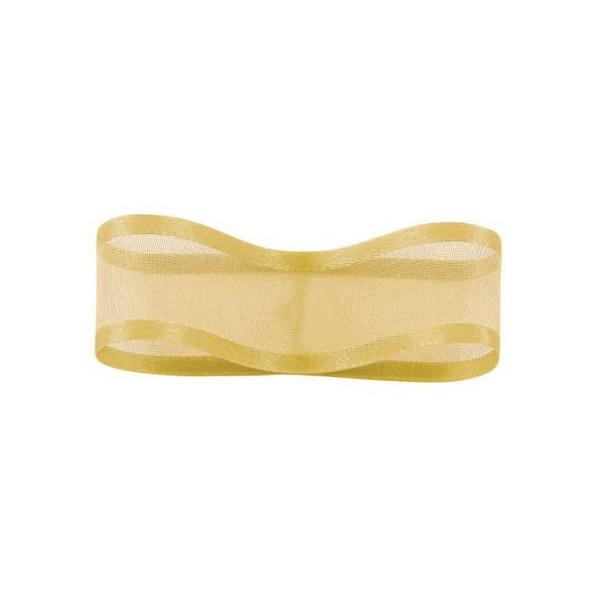 【商品番号：048-13590】/【VAR：20457】ゴールド/4962616462862/20150213newオーガンジープレーンオーガンジーリボン【青山リボン】