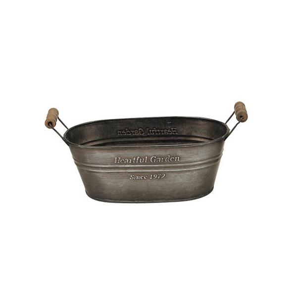 【商品番号：055-00373】/【VAR：2565】201301新商品/2365-B/4530254047507/ghlot1/園芸用品 植木鉢・フラワーポット アイアン・ブリキ鉢【GREENHOUSE】