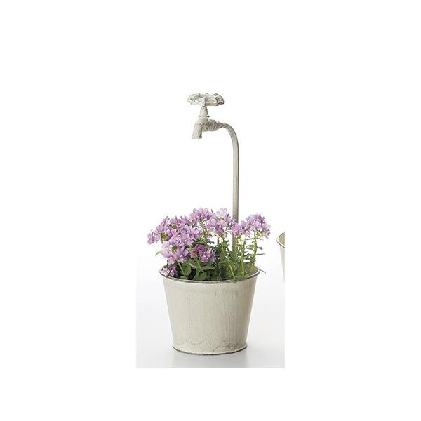【商品番号：077-00497】/【VAR：2724】4515684463431//バラ売り/yuzenlot園芸用品 植木鉢・フラワーポット アイアン・ブリキ鉢【友膳】