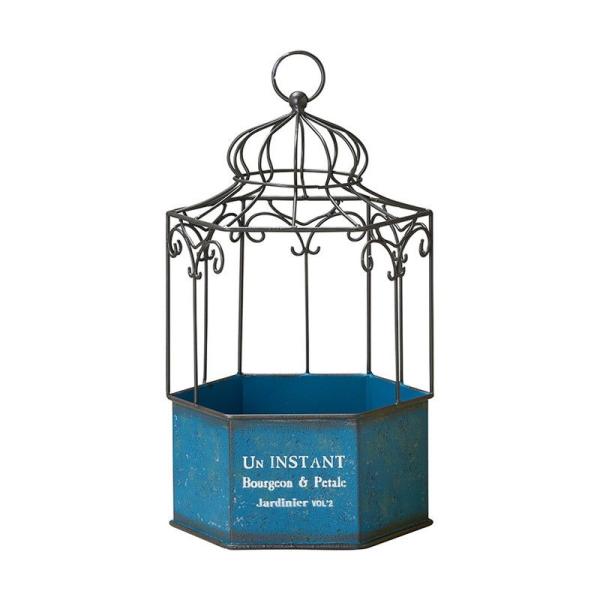 【商品番号：077-22042】/【VAR：23370】date20240228/yuzenlot/園芸用品 植木鉢・フラワーポット アイアン・ブリキ鉢【友膳】