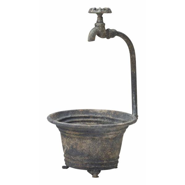 【商品番号：077-23768】/【VAR：24704】date20250303園芸用品 植木鉢・フラワーポット アイアン・ブリキ鉢【友膳】