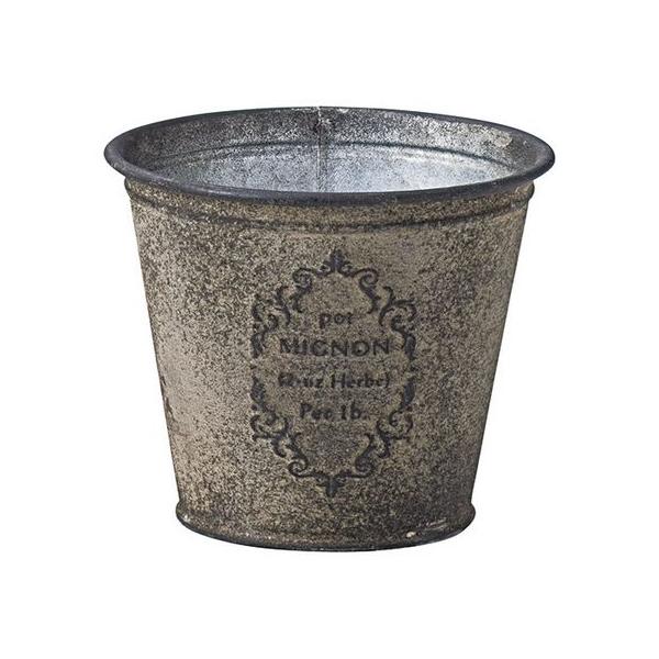 【商品番号：077-25796】/【VAR：32897】date20260224園芸用品 植木鉢・フラワーポット アイアン・ブリキ鉢【友膳】