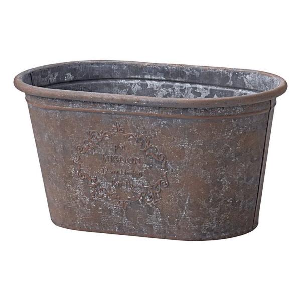 【商品番号：077-25802】/【VAR：32898】date20260224園芸用品 植木鉢・フラワーポット アイアン・ブリキ鉢【友膳】