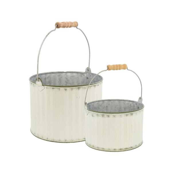 【商品番号：108-03026】/【VAR：74403】date20240427/園芸用品 植木鉢・フラワーポット アイアン・ブリキ鉢【Benny’s】