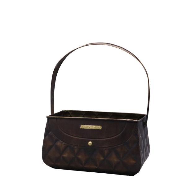 【商品番号：188-01254】/【販売単位】2個 ※表示価格は、この単位での金額となります/【VAR：30353】date20250505園芸用品 植木鉢・フラワーポット アイアン・ブリキ鉢【DELLKI】