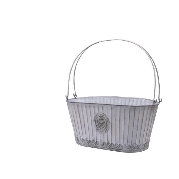 【商品番号：188-01273】/【販売単位】2個 ※表示価格は、この単位での金額となります/【VAR：84704】date20250505園芸用品 植木鉢・フラワーポット アイアン・ブリキ鉢【DELLKI】