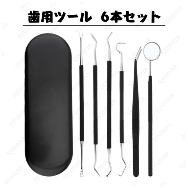 【商品説明】歯石や汚れを簡単チェック＆ケア！最適なプロ仕様のツール　6本セットです。手軽に 本格デンタルケアができます。持ち運びにも便利な専用ケース付きです。きっちり収まるので、安全かつ清潔に収納することができます。【セット内容】・鎌型aス...