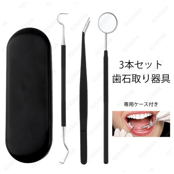 【商品説明】歯石や汚れを簡単チェック＆ケア！最適なプロ仕様のツール　3本セットです。手軽に 本格デンタルケアができます。持ち運びにも便利な専用ケース付きです。きっちり収まるので、安全かつ清潔に収納することができます。【セット内容】・鎌型スケ...
