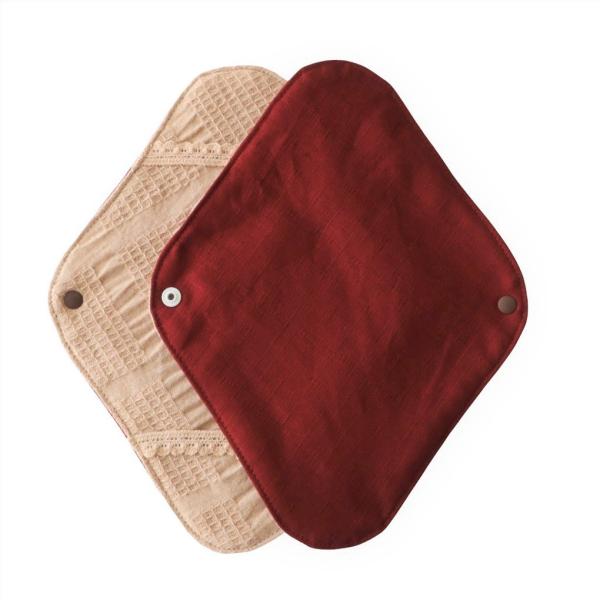 布ナプキンを挟む方の生地は経血が落ちやすいオーガニックコットンなので、万が一ホルダーに経血がついても大丈夫。ゴム付きで、うっかり落としちゃう不便も解消。可愛いレースのゴムも、オーガニックコットンです。■サイズ■広げたサイズ：約２４ｃｍ×約１...