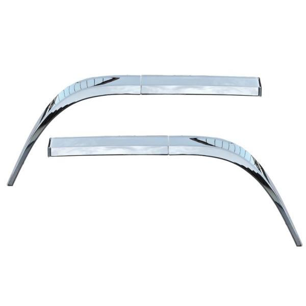 メーカー：いすゞ車種：ファイブスターギガ年式：H27.11〜カラー：メッキセット内容：左右4点セット 【商品説明】メッキ フロント フェンダー カバー 左右セット取り付けに必要な部品は純正品から移植または別途ご用意してご使用ください。車両に...