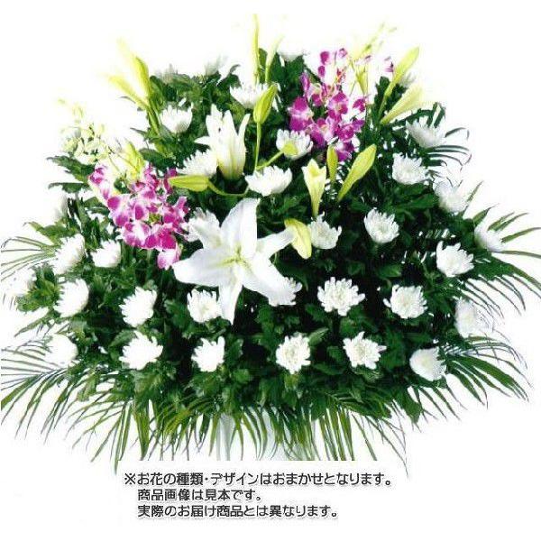 ［サイズ］-［コメント］全国的に一般的な葬儀用生花です。ページ下にある「各都道府県の最低価格一覧表」をご確認の上、ご注文をお願いいたします。※お届け商品画像は見本です。お届け地域や葬儀場により、お花の種類・色合いなど雰囲気が変わります。（地...