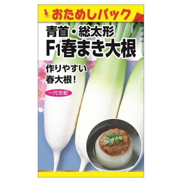 ●品種の特徴「春まき大根(青首・総太形)」は、とう立ちしにくく、低温でも良く太るため春まきに最適の青首総太り品種です。ダイコンは、根も葉も食べられる、日本でも品種や調理方法が豊富な野菜です。日本には弥生時代には伝わったものの、一般に栽培され...