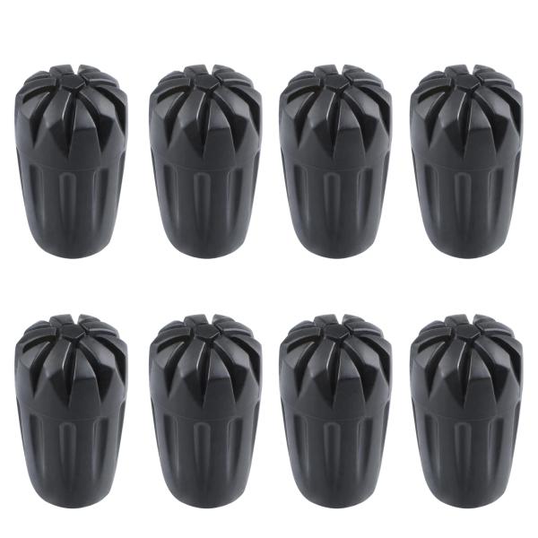 カラー：ラバーキャップ - 8個?【素材】- ゴムを採用していて、軽量、耐摩耗性、耐久です?【寸法】- 内径11mm、高さ38mm、重量17g?【仕様】- 長い丸の形、底は凸凹、インナーに金属ワッシャーがあります?【特徴】- 滑り止め、トレ...