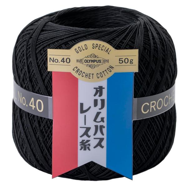 カラー：黒サイズ：50g3玉セットスタイル：Col.901仕様：1玉 50ｇ約445m 3玉セット品質：綿（最高級エジプト綿）100％適正針：レース針 6号〜8号金票 ( Gold Label )　シリーズ日本製