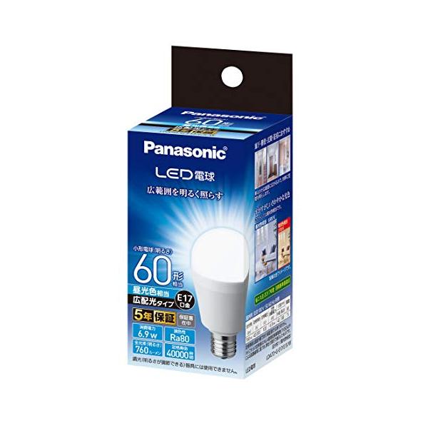 カラー：昼光色サイズ：1個スタイル：60形配光角180度で広範囲を明るく照らす断熱材施工器具対応密閉型器具対応光色:昼光色相当口金E17定格寿命:40,000時間調光器対応:×