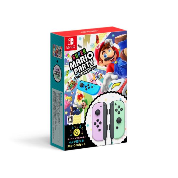 サイズ：1) パッケージ版パッケージ版『スーパー マリオパーティ』に、「Joy-Con」2個が付属したセットです。いつでも、どこでも、スーパーなマリオパーティ。メインの「マリオパーティ」モードでは、キャラクター特有のサイコロなどが盛りだくさ...