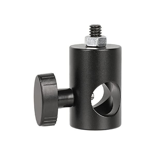 最大積載量：2 KG素材：アルミニウム合金ライトスタンドマウントの内径：16mmライトスタンドマウントには1/4 "オスコネクタが付属