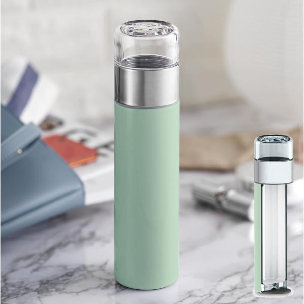 カラー：ミントグリーンスタイル：マグ? タンブラー(水筒)本体内側にセラミックコーティングを施したPAO THERMO MUG SLIMシリーズの新製品。国内食品衛生検査法合格。? いつでもどこでもお好みの茶葉で茶こしができて洗練されたデザ...