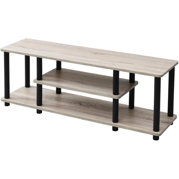 カラー：オークサイズ：幅111.5cmスタイル：シンプル【43V型まで対応。工具不要で組み立て簡単なテレビ台】ポールを回し入れていくだけでカンタンに組み立てができるテレビ台です。【A4ファイル対応】サイドの収納部はA4ファイルや雑誌も入るサ...