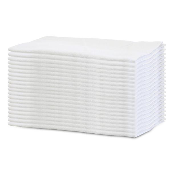 カラー：ホワイトスタイル：シンプルお買い得な業務用20枚セットのフェイスタオルです。※全面パイル地乾きやすく軽いので持ち運びにも便利です♪外でのお仕事の汗拭きにもおすすめ！洗濯などを繰り返されるうちにパイルが伸びてしまった場合は、短く切りそ...