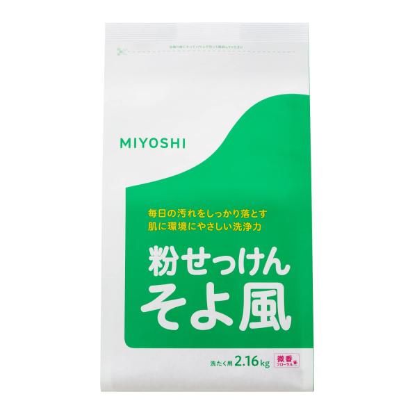 サイズ：2.16キログラム (x 1)内容量 : 2.16kgせっけん特徴:粉、無着色、微香性衣類の汚れをしっかり落とす、肌にも環境にもやさしい粉タイプの洗濯用石けん。洗浄力をアップさせる助剤を配合し、柔軟剤なしでもふんわりと仕上がります。...