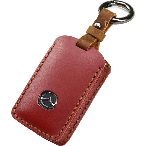 カラー：ワインレッド / 2ボタンサイズ：2ボタン新型マツダ向けの本革キーケース！専用設計で本体にぴったりフィット！まるで純正品のような品質上質な牛革を使用した職人手作りの一品です。スマートキーの傷防止、落下の故障防止に役立ちます。適合車種...
