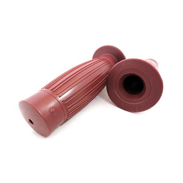 カラー：レッドビンテージ風カスタムには定番の非貫通樽型グリップカバー２ケ１セット！手の大きいライダーの方には握りやすく、長距離運転又はツーリングの疲労感を低減します！不変的でクラシカルなスタイルはチョッパースタイルからアメリカン、ホバースタ...