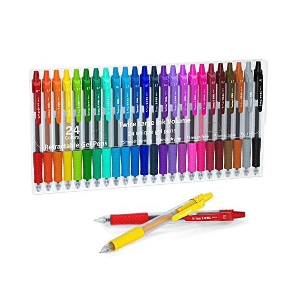カラー：24 色サイズ：24 Count (Pack of 1)【セット内容】線幅0.7mmの24色ジェルボールペンセットです。ジェルインクなので、さらさらとしたなめらかな書き味です。濃くてにじまず、鮮やかな発色とカラフルな色が楽しめます。...