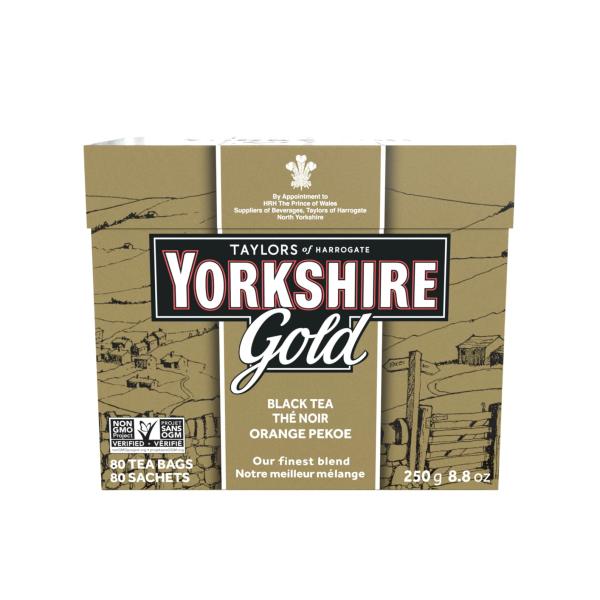 サイズ：3.125グラム (x 80)最高級品のTaylors of Harrogate の逸品紅茶です。一番人気のゴールドのヨークシャーティーです。アッサム、スリランカ、東アフリカの茶葉をブレンドした最高品質の紅茶です。