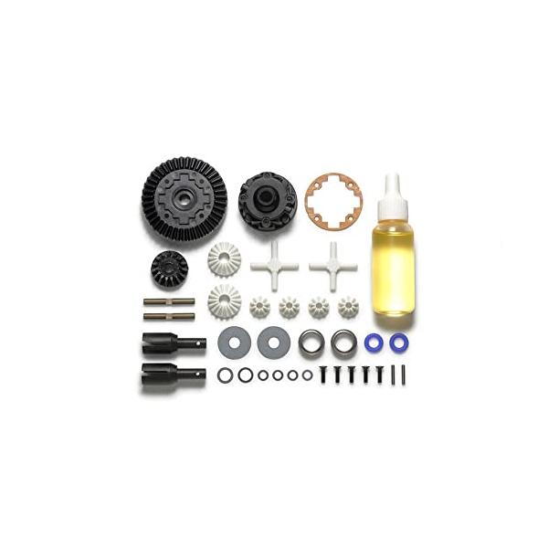 カラー：マルチカラー【 RCカーの性能アップやセッティングに役立つパーツです 】標準装備のギヤデフユニットにアルミ製クロスシャフトをセット。封入するオイルの粘度により、デフの効きの調整が可能です。定評あるTRF419のベベルギヤを使用し、デ...