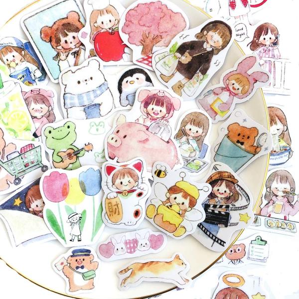 カラー：160枚nvhaiスタイル：レトロサイズ：画像をご覧ください，パッキングボックスのサイズ12*8cm数量：160枚.サイズ ，1片約2-6cm。女の子，くま，大容量セットなので、グループでの購入や、1つずつプレゼントするなどの用途で...