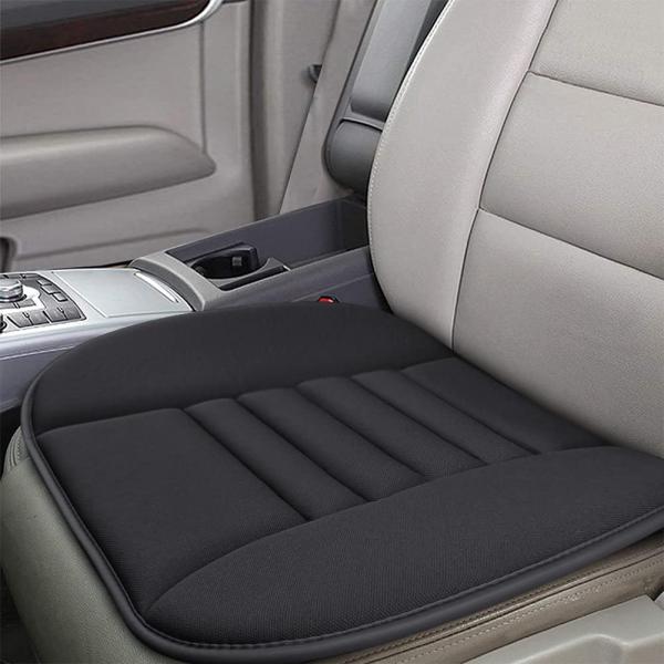 カラー：ブラック【通気性抜群】四季が適して、暑い時期も寒い時期にも最適なシートクッションです。通気性が抜群で、長い時間を使用しても快適になります。【高級素材】車ざぶとんは記憶フォームを採用し、弾力性のあるチューブ状の繊維で形状を保たれ、空気...