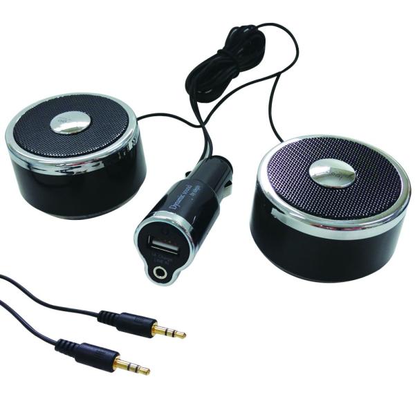 カラー：ブラック仕様:DC12V / 2スピーカー付AUXケーブル付カラー : ブラックAUXで簡単接続! 車内で音質のいい音楽が楽しめるステレオ採用スピーカー音楽を聴きながら充電できるUSBポート (1A)付き