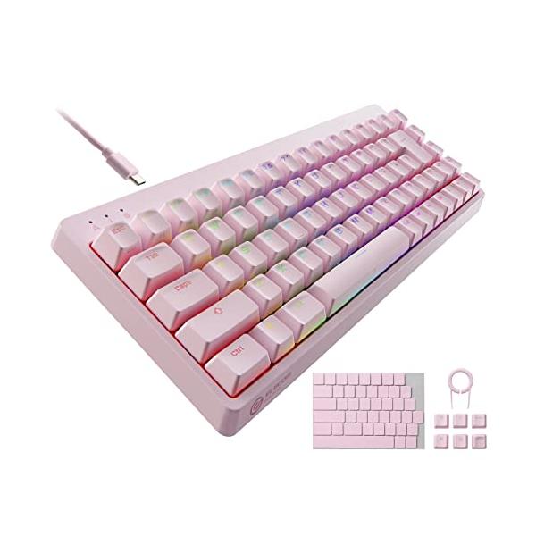 カラー：ピンクサイズ：65%サイズ(RGB)スタイル：銀軸 スピードリニア“ELECOM GAMING V custom”は、プロからエントリーまで、勝ちにこだわるすべてのプレイヤーの皆様と向き合い、数値性能だけでなく、感覚的な使い心地を大...