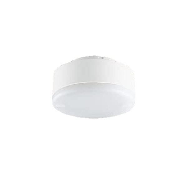 光源:LEDフラットランプφ70 クラス500(口金GX53-1)、色温度:2700K、光源寿命40000時間(光束維持率70%)寸法:幅:φ70mm、高:38mm (回転用ツメを除く)質量:0.096kg