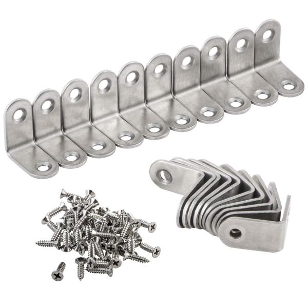 カラー：シルバーサイズ：30mm*30mm*16mmスタイル：20個入【材質】：ステンレス製【20PCS】【サイズ】：30*30*16mm 厚さ2mm ネジの長さ：1.6cm 【色】：シルバー【優点】：L字型90度直角デザイン、頑丈な、防錆...