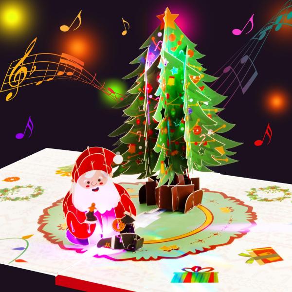 カラー：サンタとクリスマスツリー