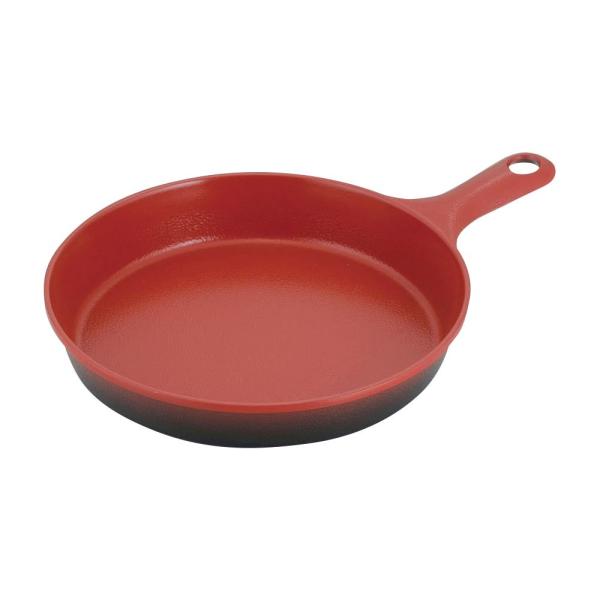 カラー：レッドサイズ：18cm商品サイズ:約 幅25.4×奥行18.5×高さ4.2cm、重量:約210g鍋の高さ:3.3cm材質:アルミダイカスト(セラミック塗膜加工加工)生産国:韓国
