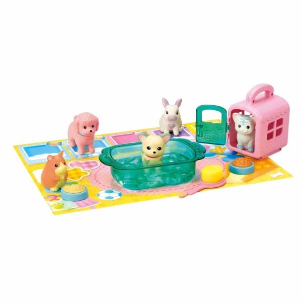 カラー：まほうのペットやさんスタイル：まほうのペットやさん対象年齢 :3才以上お湯と氷水で何度でも色が変わるペットやさんが登場セット内容:トイプードル1匹、チワワ1匹、ネコ1匹、ウサギ1匹、ハムスター1匹、プレイシート1枚、まほうのバスタブ...