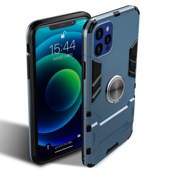 カラー：ブルーサイズ：iPhone 12 pro maxスタイル：軽量【対応機種】 iPhone 12 pro max ケースに対応なので、機種を間違いないようご注意下さい。【高品質素材】：PCバック＋TPUバンパー+金属ホールリング（TP...