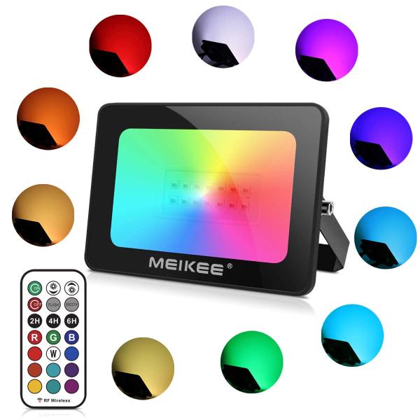 サイズ：25Wスタイル：調光?【リモコン操作】: この 25W RGB投光器 LEDはリモコン付きで、13色を自由に切り替えることができます。また、4種類の自動色変更モード（フラッシュ、ストロボ、フェード、スムーズ）も備えています。このLE...