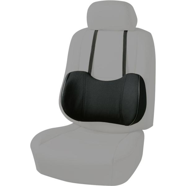 カラー：ブラックサイズ：48×28cm(表地)ポリエステル(中材)ウレタンフォーム(裏地)ポリエステルブラック立体成形ウレタンがシートと体の隙間を埋め、しっかり腰をサポートします。腰の当たる部分は厚すぎず適度な厚みのランバーサポート両サイド...