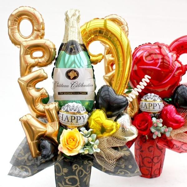 【送料無料】バルーン電報/ビビッドカラー/バルーンギフト/バルーンフラワー/開店祝/プレゼント/翌日配達対応■商品形態 造花＆バルーンアレンジメント■使用花材 メイン: バラ■商品サイズ 高さ 約59cm ｘ 幅 約35m ｘ 奥行 約18...