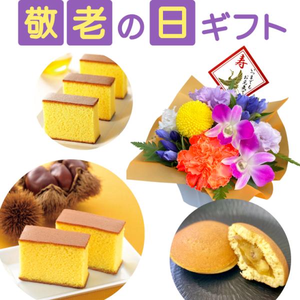 ●商品内容フラワーアレンジメント、3種類のスイーツのうち1種のお菓子、敬老の日ふくろうピック、敬老の日メッセージ入りお手入れガイド※育て方のしおりは、リンドウ・桔梗・ケイトウ・におい桜・アザレア・カランコエ・ダリア・金柑・ガーベラ・アレンジ...