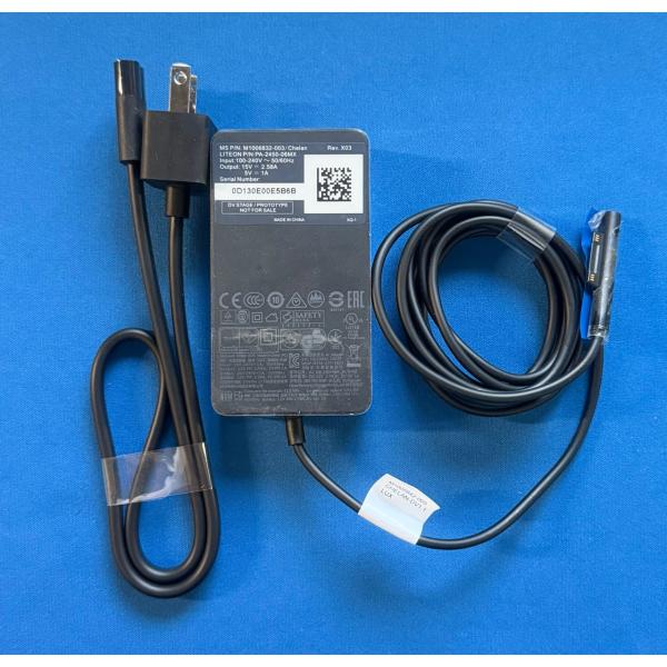 ACアダプタ：Microsoft製 新品 Surface pro等用 31W 1625バルク品 新品純正 電源ケーブル付きModel：162531W / 12V / 2.58A対応機種：Surface pro2 / pro3 / pro4 ...